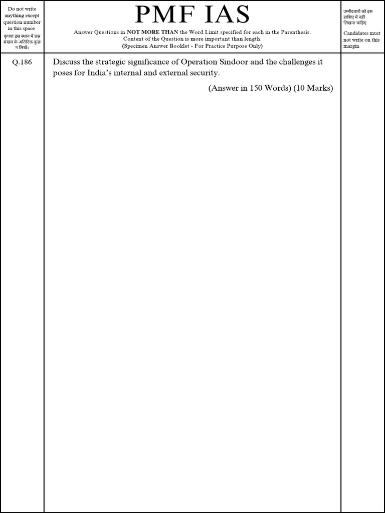 PMF IAS Pathfinder For Mains Q186 | PDF