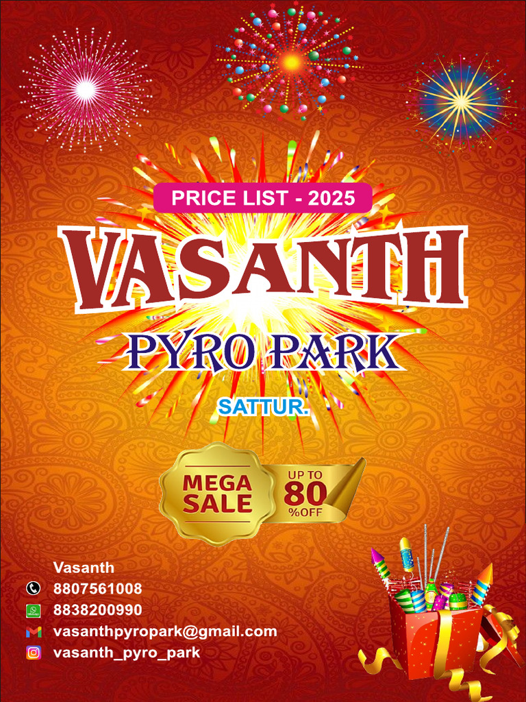 Vasanth Pyro Park Price List | PDF