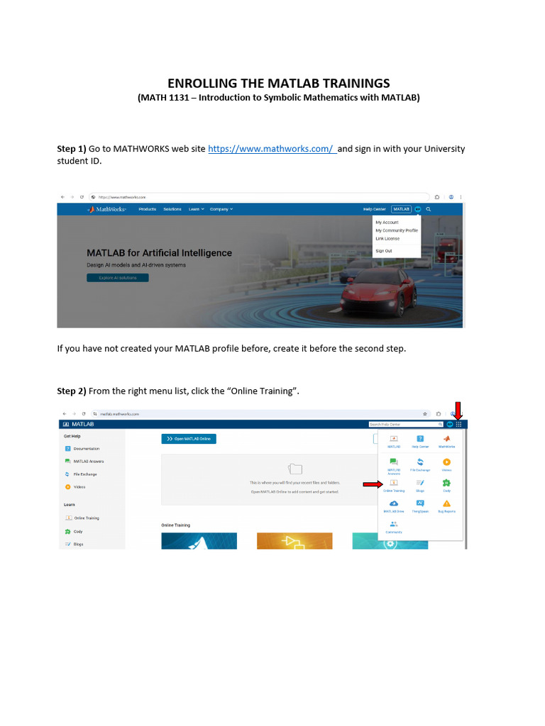 Enroll in MATLAB Symbolic Math Course | PDF