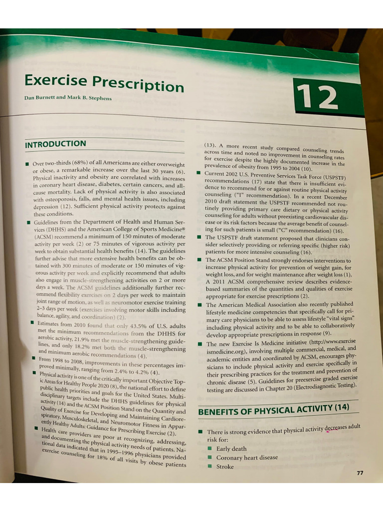 Exercise Prescription | PDF