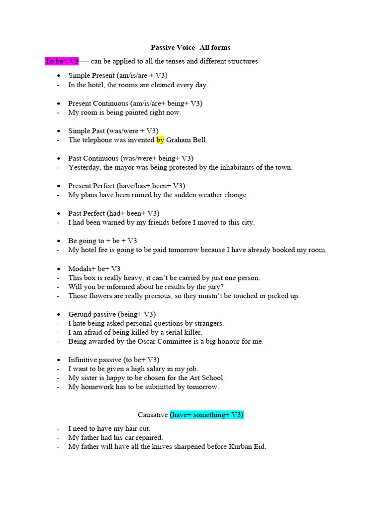 Understanding Passive Voice Structures | PDF