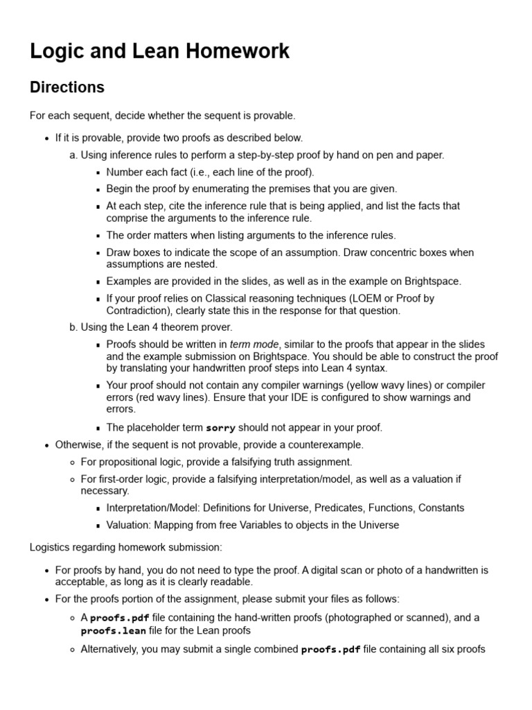 HW Questions | PDF | Logic | Interpretation (Logic)