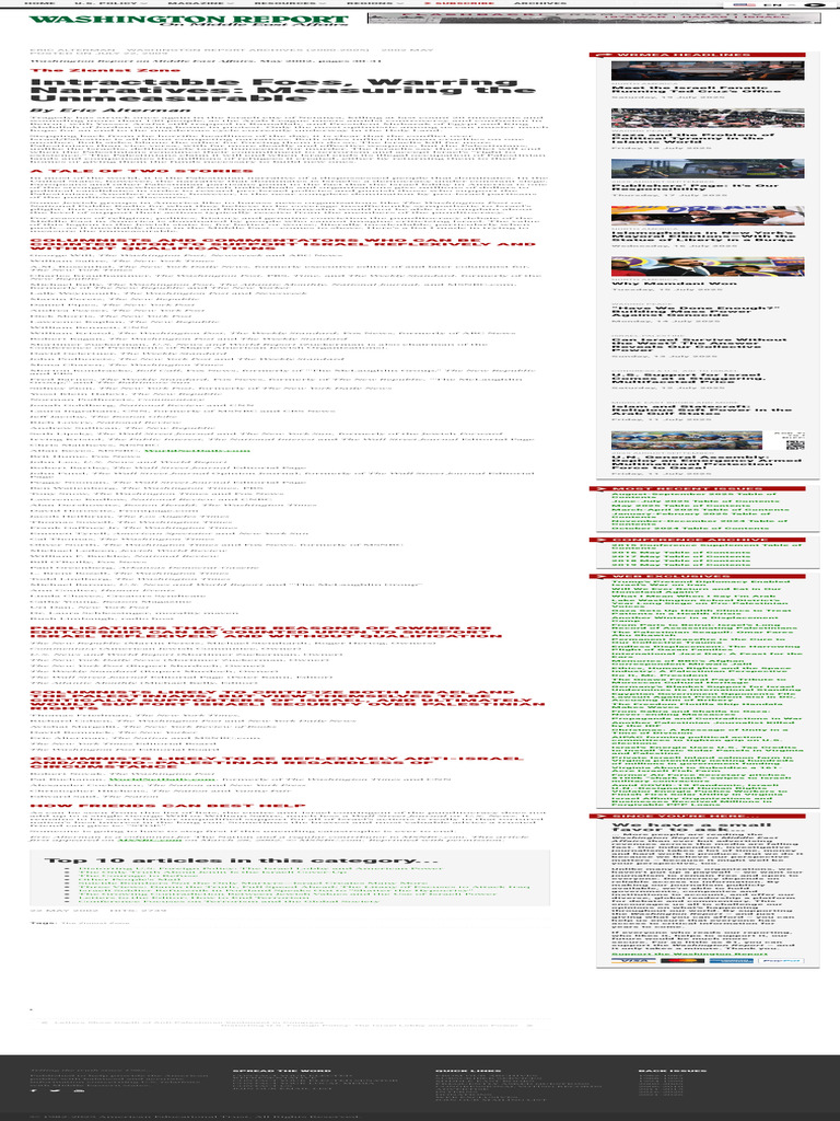 Eric Altman Intractable Foes, Warring Narratives - Measuring The Unmeasurable | PDF | Israel ...