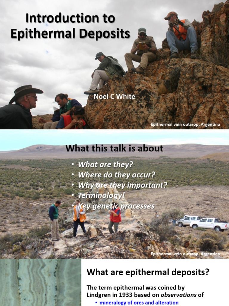 Noel C White - Introduction To Epithermal Deposits | PDF | Geology ...