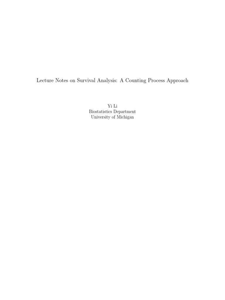 Notes On Counting Processes | PDF | Stochastic Process | Statistical Theory