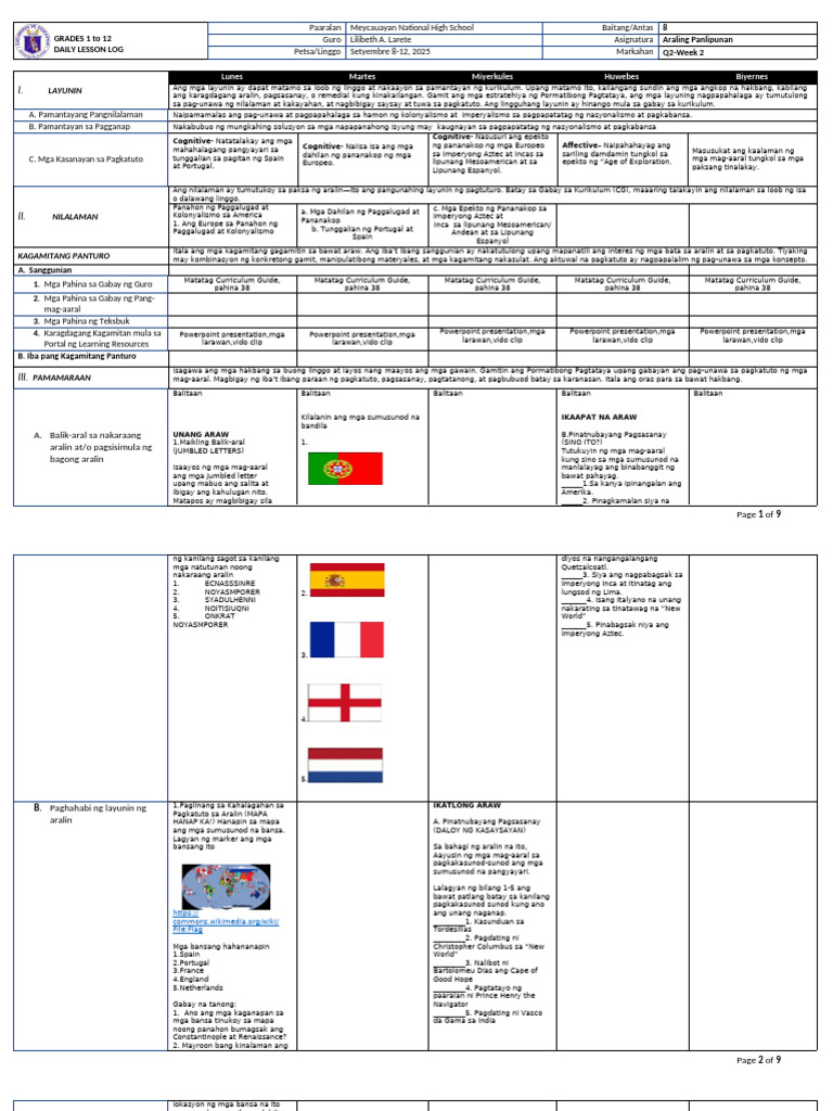 Contextualized - DLL AP 8 - Q2 - WEEK 3 | PDF