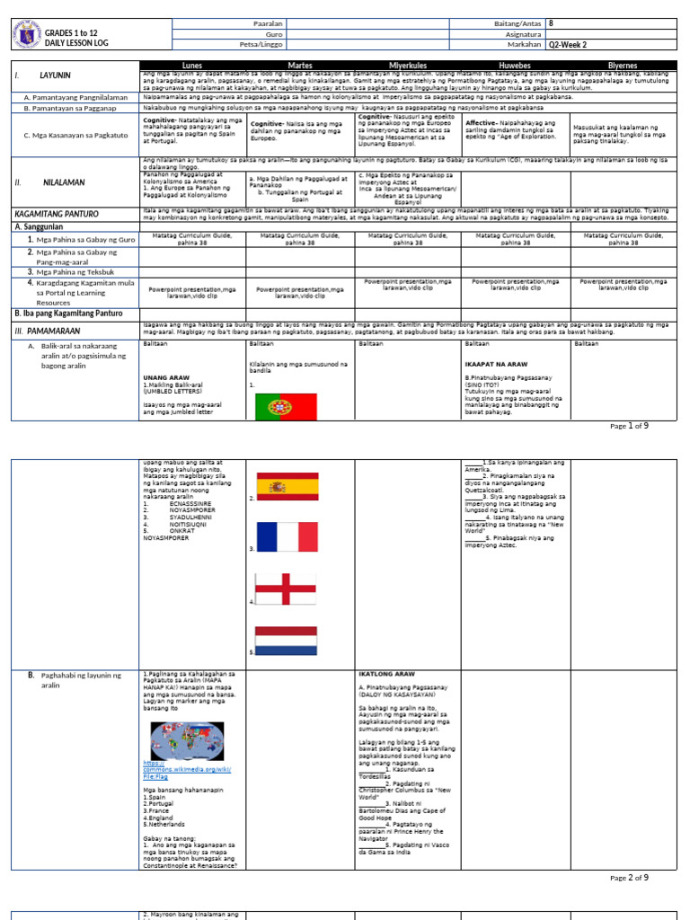 Contextualized - DLL AP 8 - Q2 - WEEK 2 | PDF