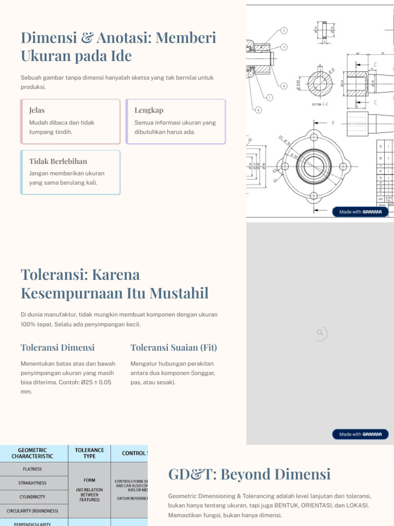 Dimensi dan Anotasi dalam Desain CAD | PDF