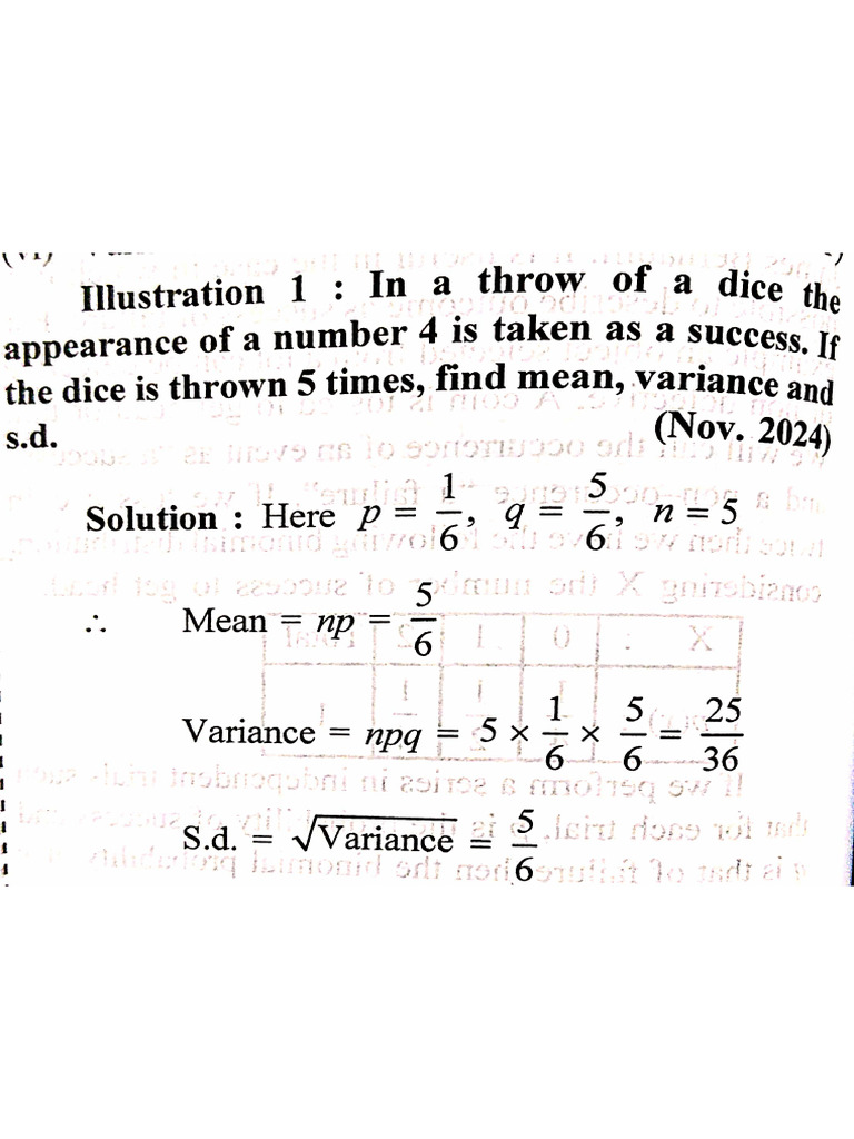 Binomial Distribution Old Question Pdf Pdf 6214