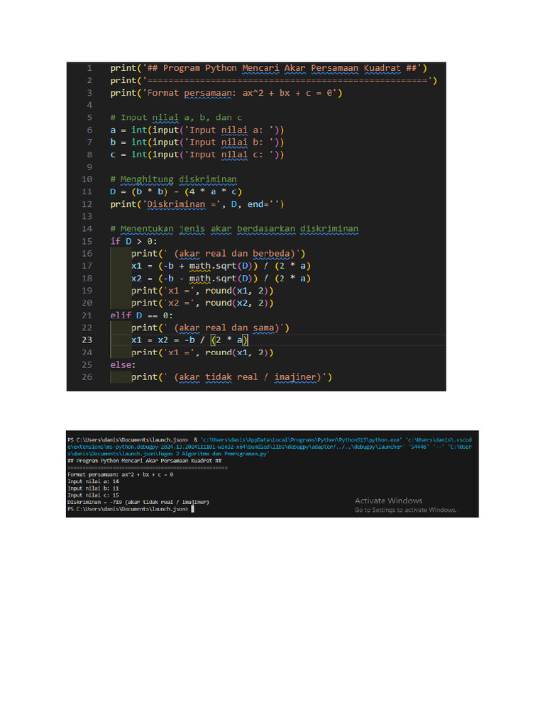Tugas 2 Algoritma Dan Pemrograman | PDF