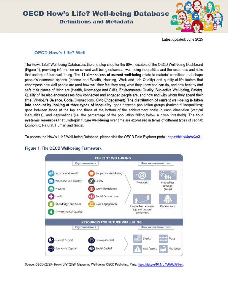 Oecd Well Being Database Definitions | PDF | Employment | Well Being