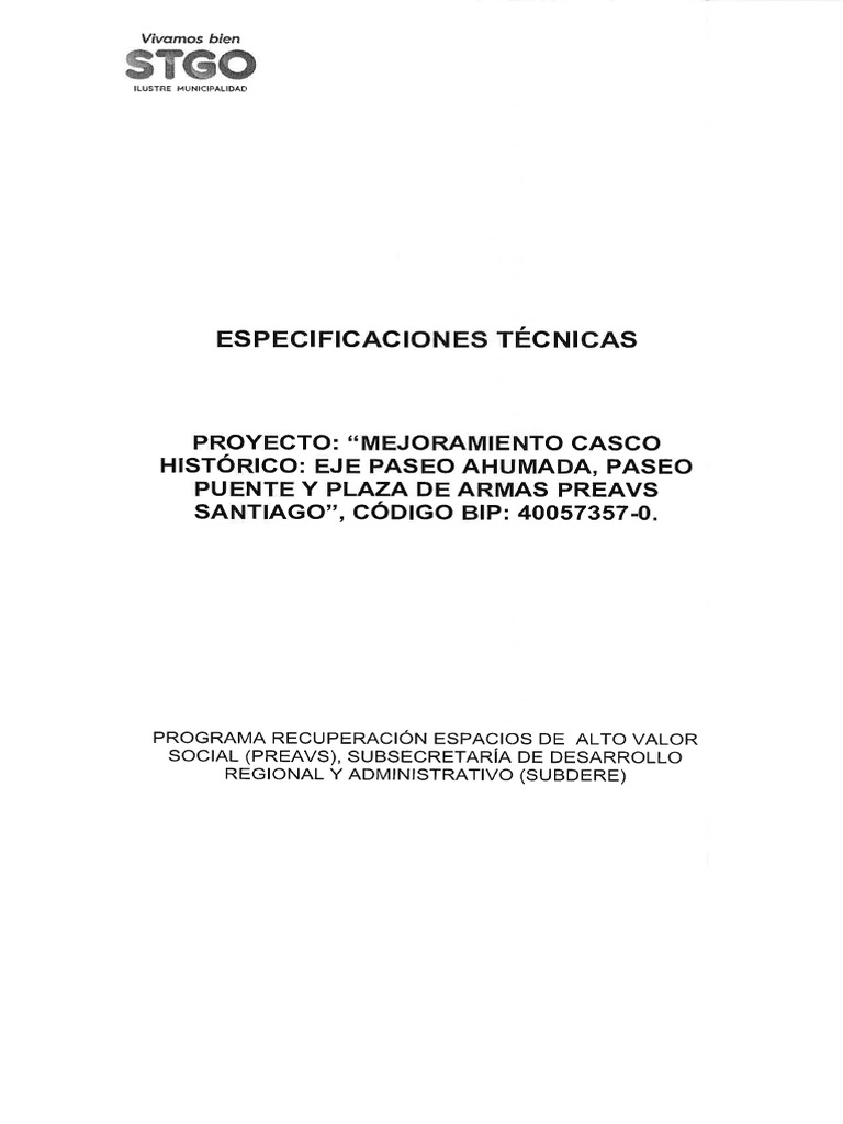 Especific. Tecnicas | PDF