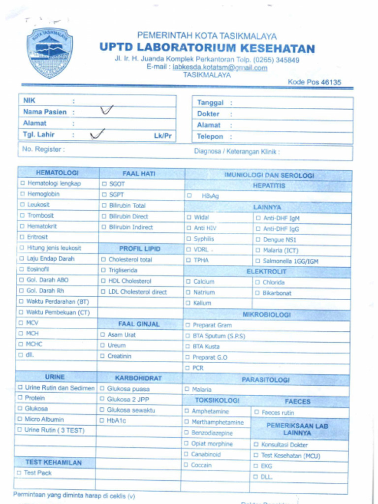 Bukti Implementasi Identifikasi Pasien Dan Sampel | PDF