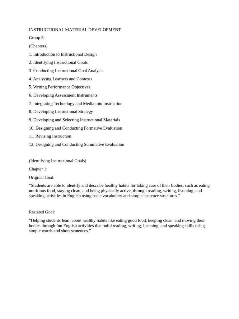 Instructional Material Development | PDF