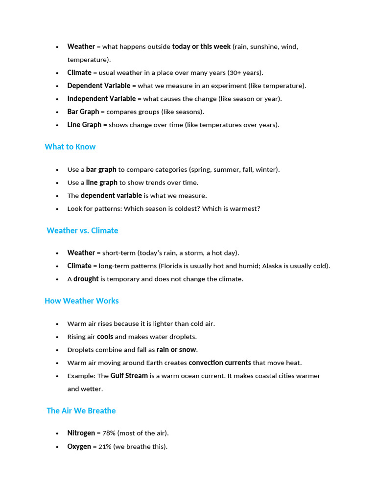 Weather vs. Climate Explained | PDF