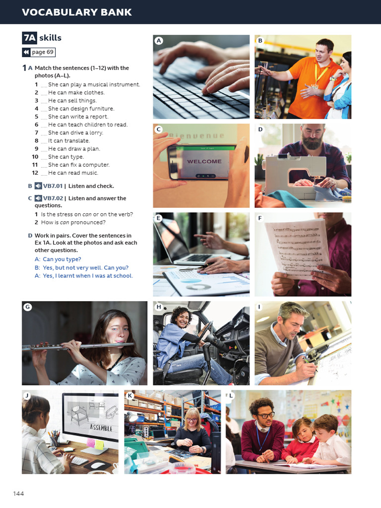 Unit 7a Vocabulary Bank | PDF