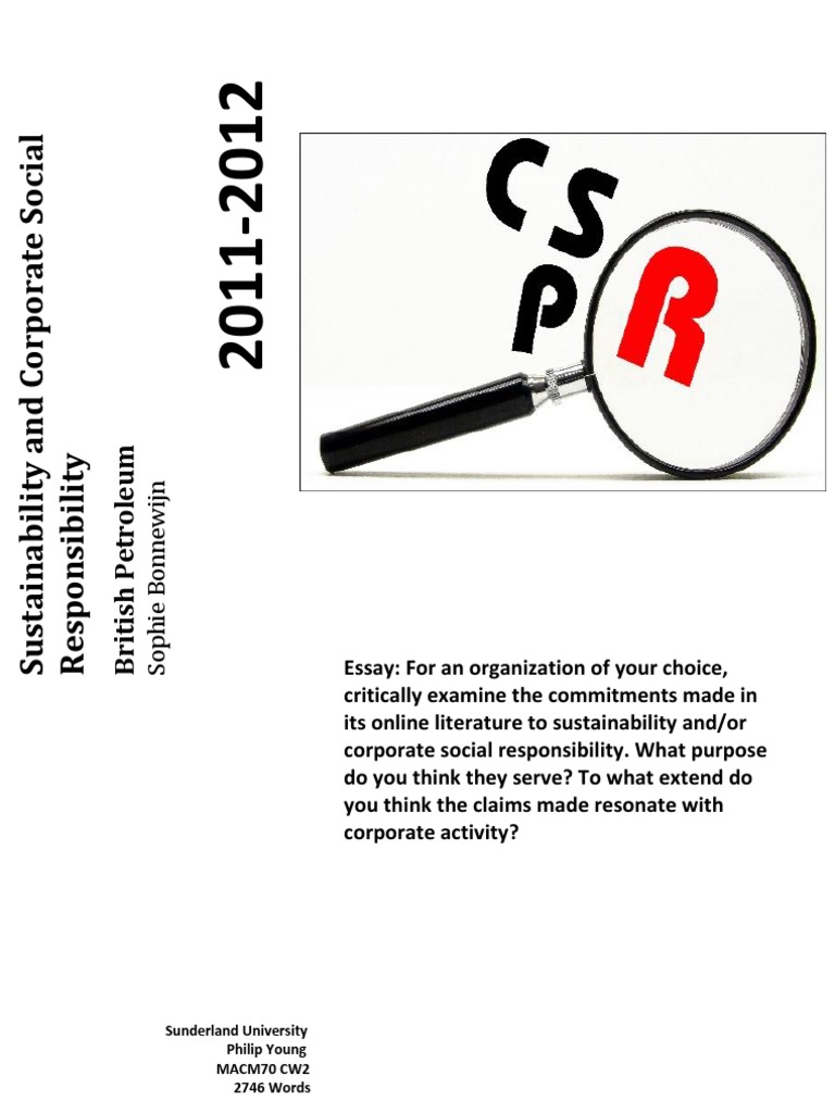 BP and CSR | PDF | Bp | Corporate Social Responsibility