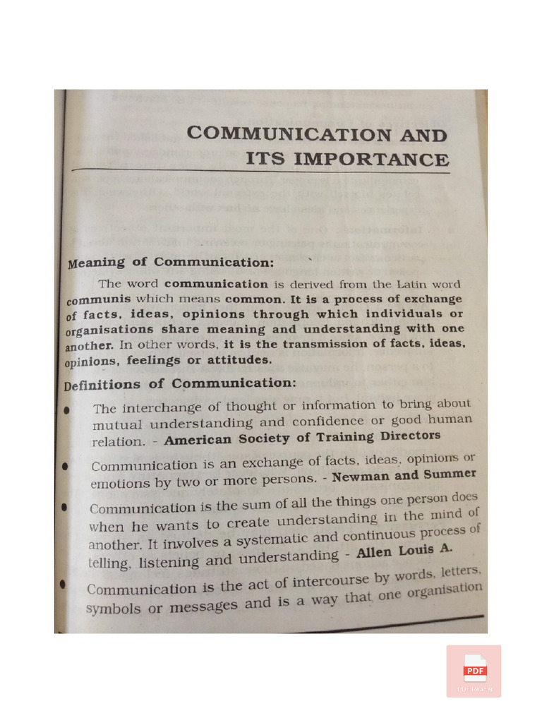 Communication Skills Notes | PDF