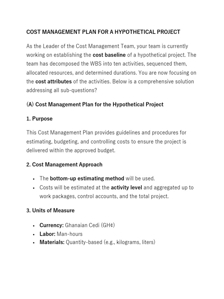 Revised Project Cost Management Assignment | PDF | Business