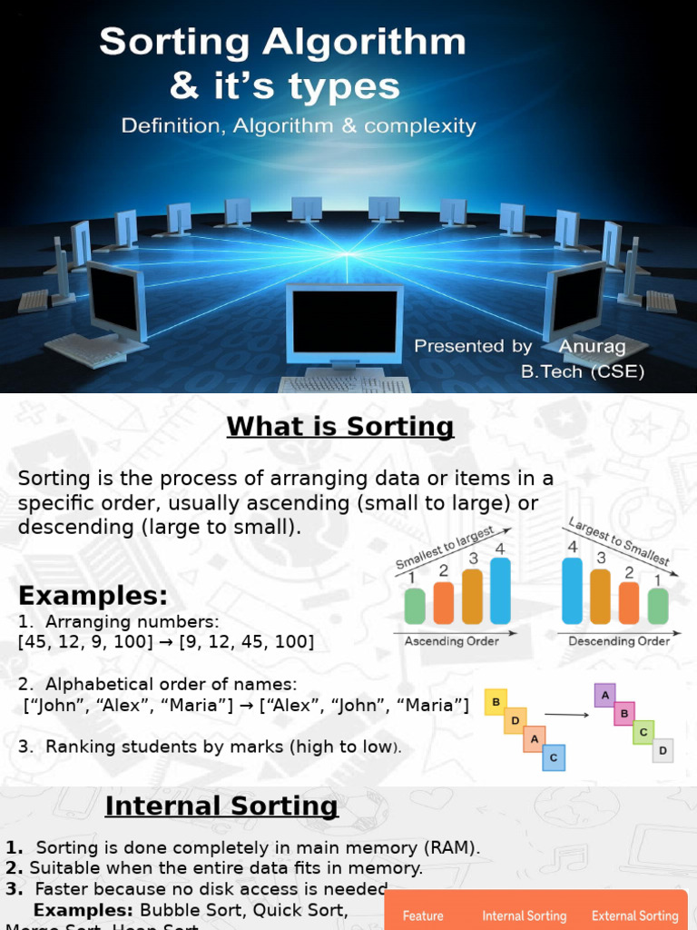 Sorting Algorithms Overview | PDF | Applied Mathematics | Computer Data