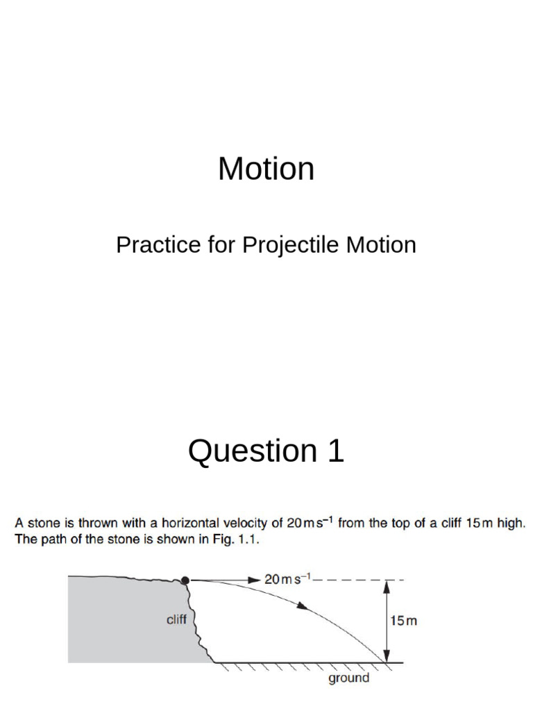 Practice For Projectile Motion | PDF