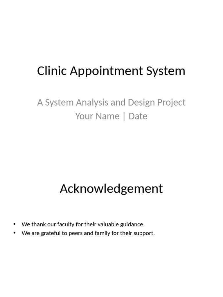 Clinic Appointment System Final | PDF | Databases | System