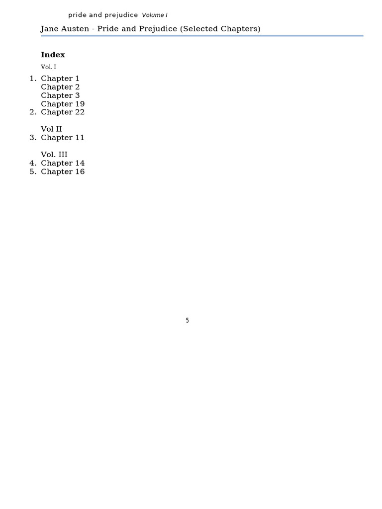 Pride and Prejudice_Selected Chapters | PDF | Pride And Prejudice | Mr ...