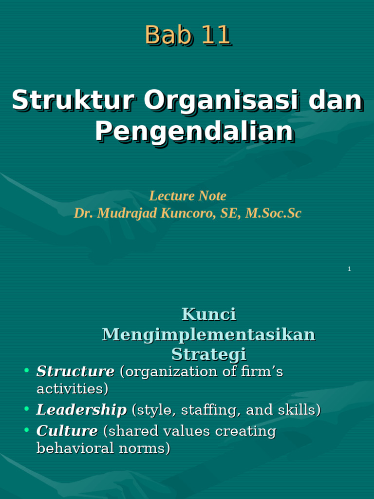 Struktur Organisasi dan Pengendalian | PDF