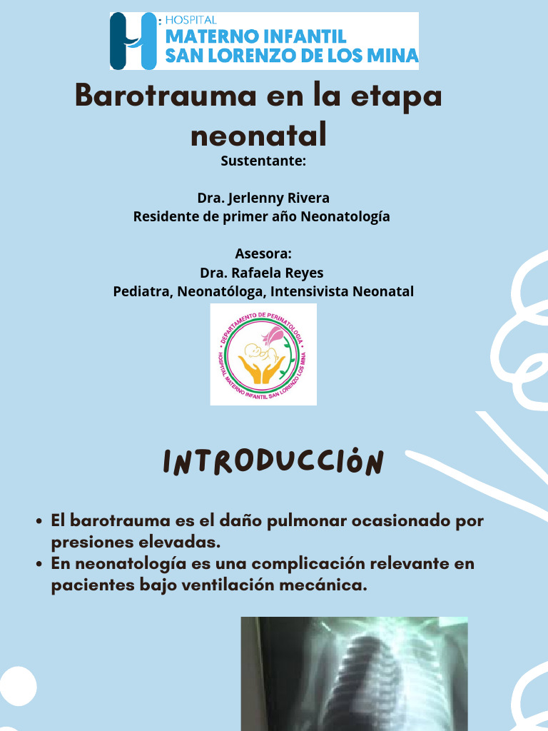 Barotrauma Neonatal: Prevención y Tratamiento | PDF
