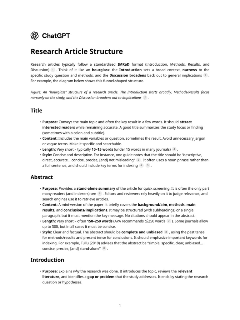 Research Article Structure Explained | PDF | Abstract (Summary ...