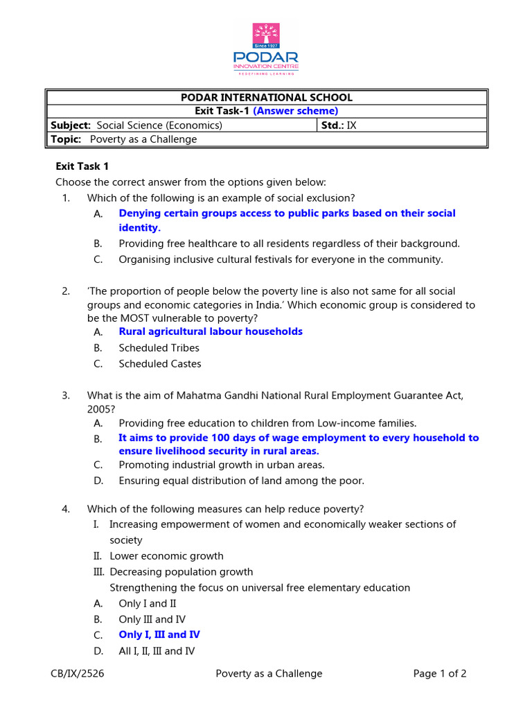 1759295540409.AS - Exit Task - CB - IX - SSC - Poverty As A Challenge ...