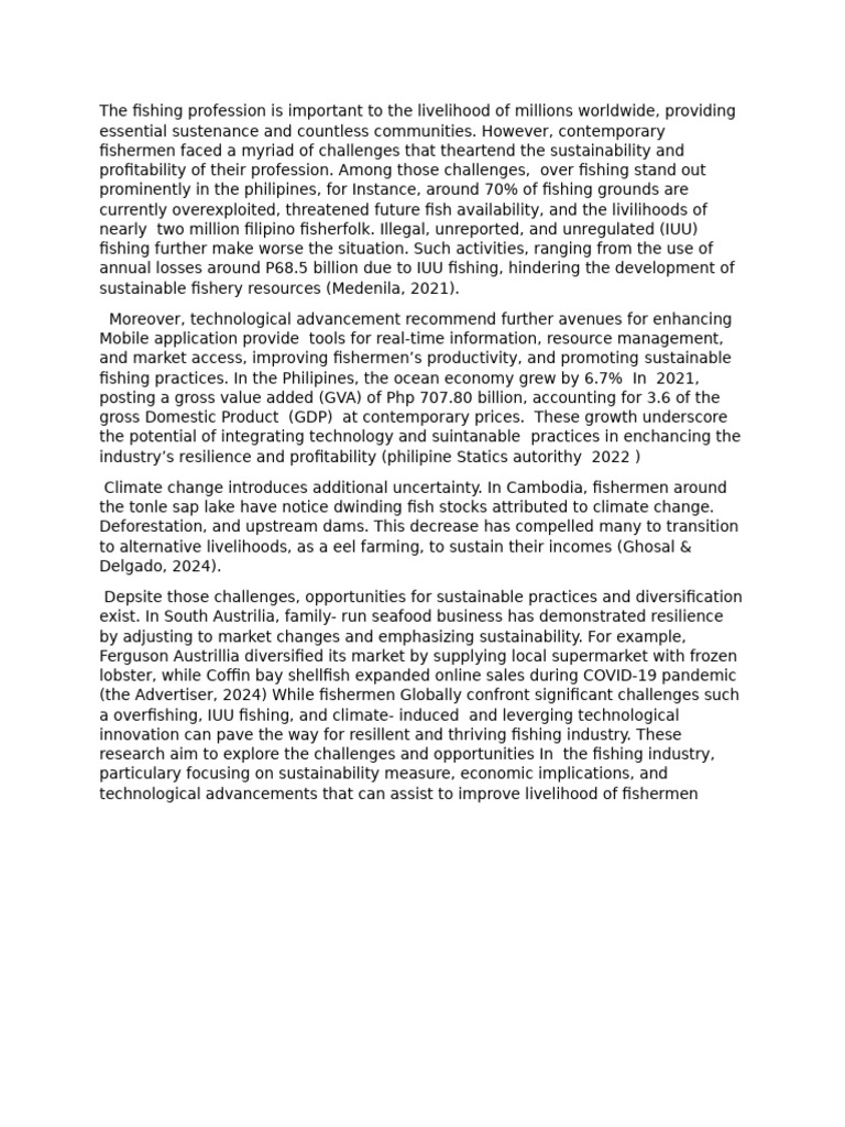 Challenges and Solutions in Fishing Industry | PDF | Overfishing ...