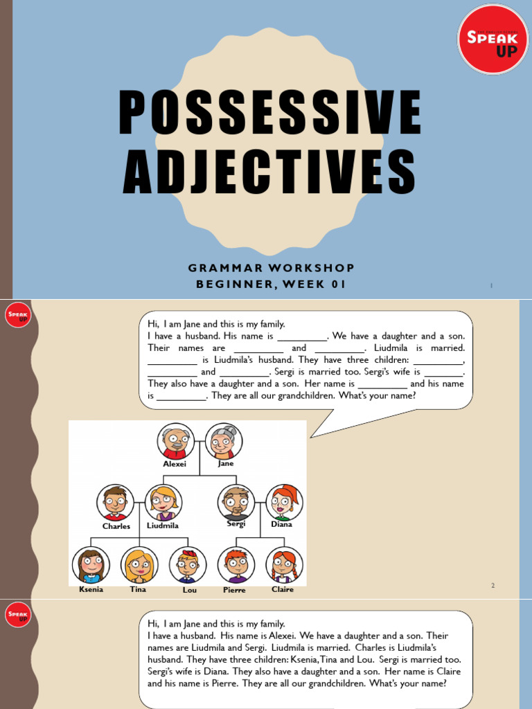 Beginner's Guide to Possessive Adjectives | PDF | Chess Openings | Chess