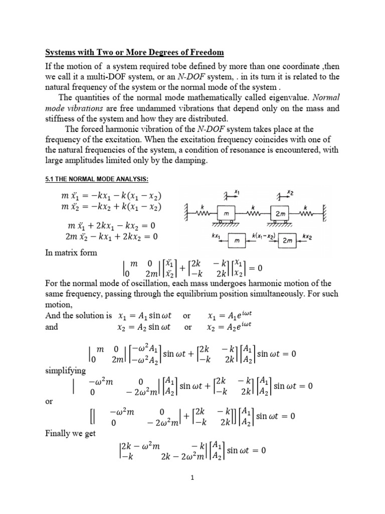 Lec 3 | PDF | Normal Mode | Oscillation