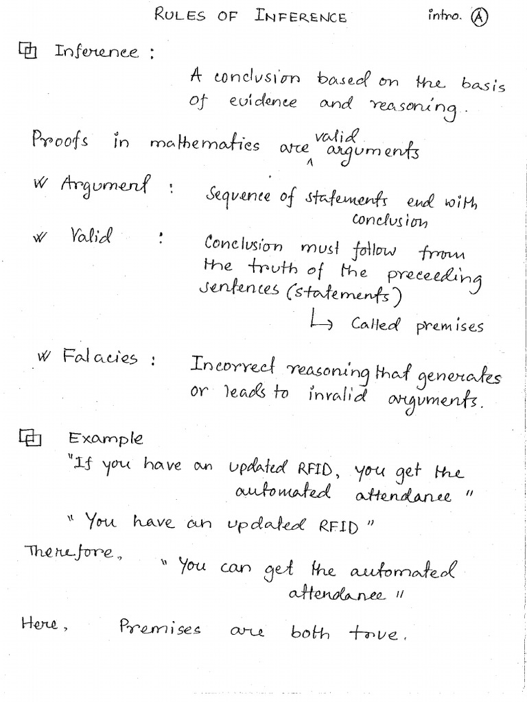 Cse 173 Rule of Inference Fall 2018 | PDF