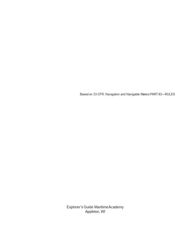 Navigation Rules of The Road Book | PDF | Traffic | Ships