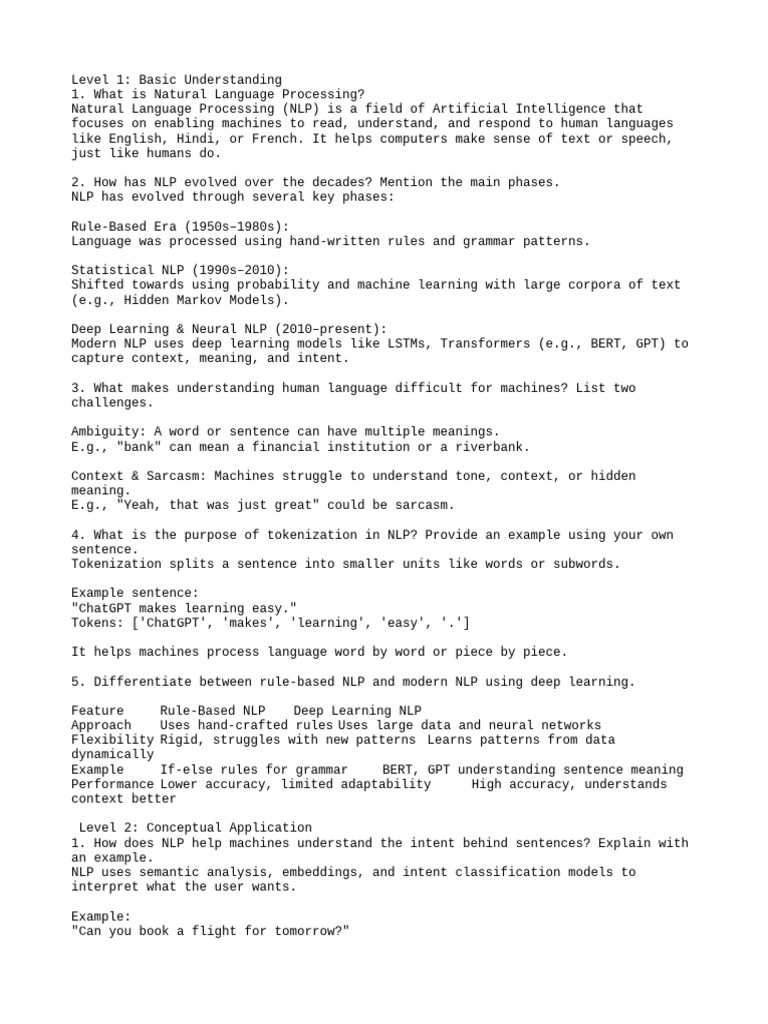 NLP 1 | PDF | Deep Learning | Semantics