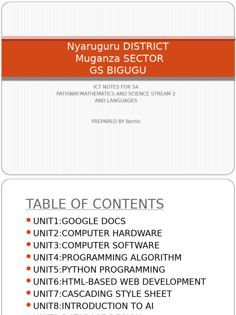 ICT Notes: Google Docs for S4 Students | PDF | Software | Computing