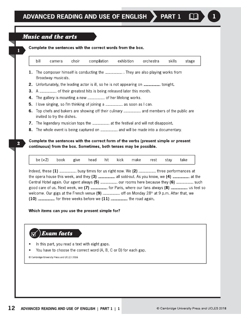 CAE Booster - Test 1 R+U | PDF