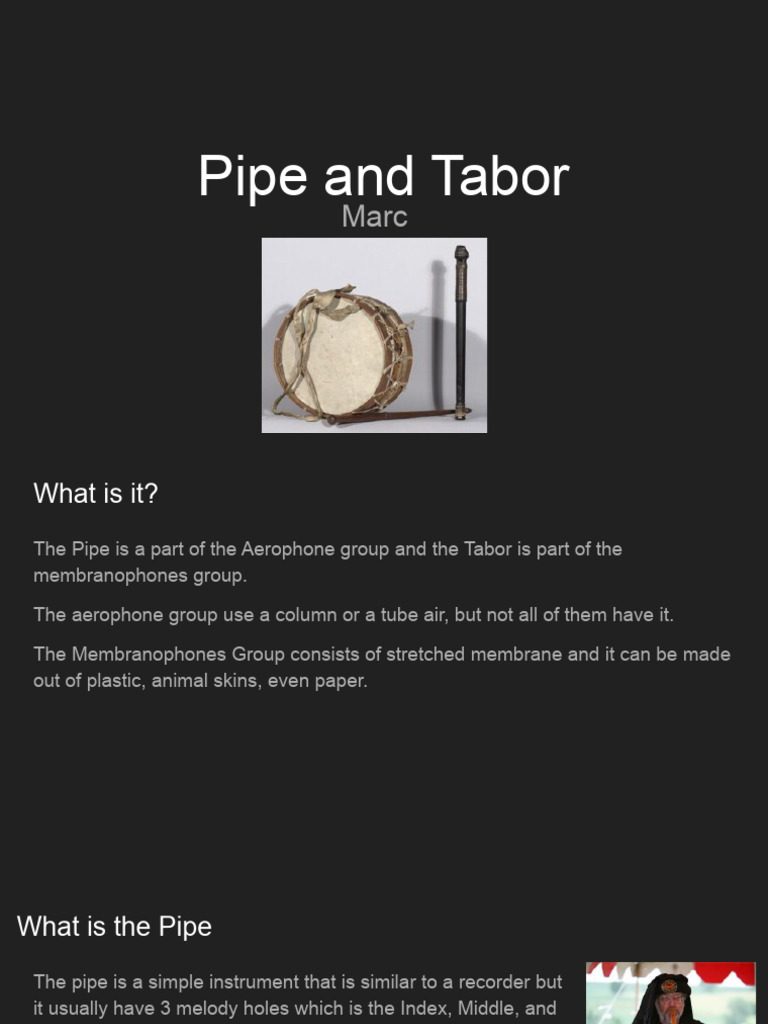 Pipe and Tabor - Marc | PDF