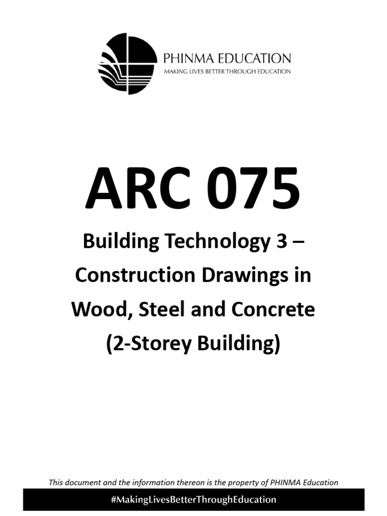 ARC 075_Building Technology 3 - Construction Drawings in Wood, Steel, Concrete | PDF | Beam ...