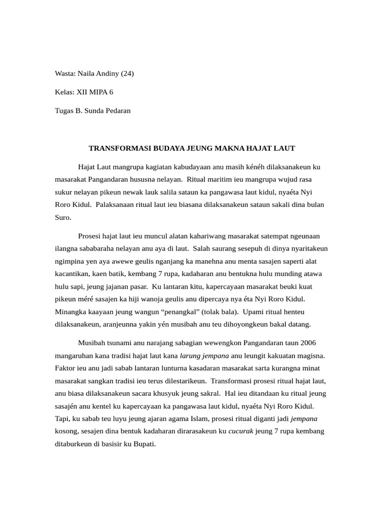 Hajat Laut | PDF