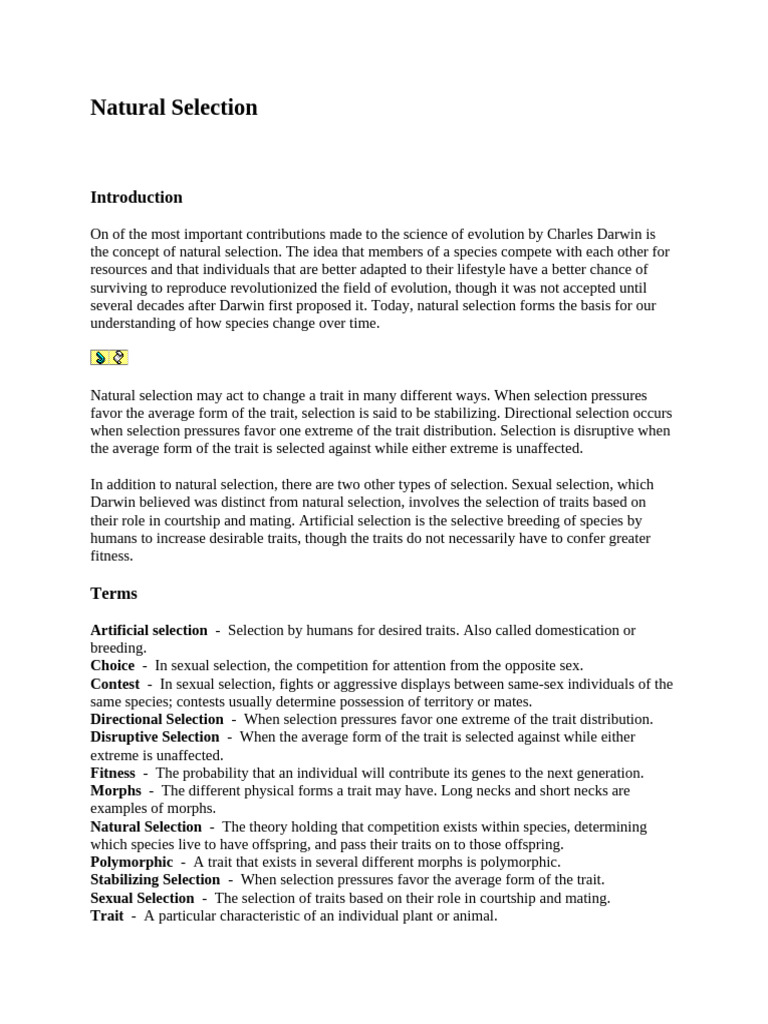Understanding Natural Selection Types | PDF | Natural Selection | Species