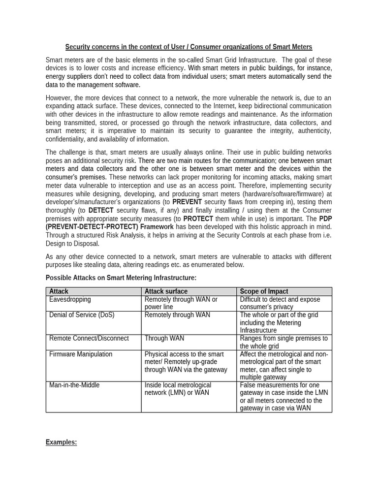 Smart Meter Security Concerns and Solutions | PDF | Security | Computer ...
