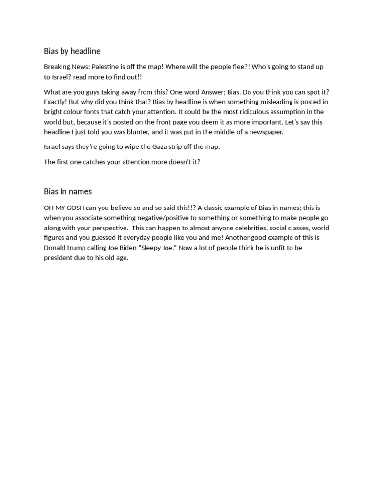 Understanding Media Bias Techniques | PDF
