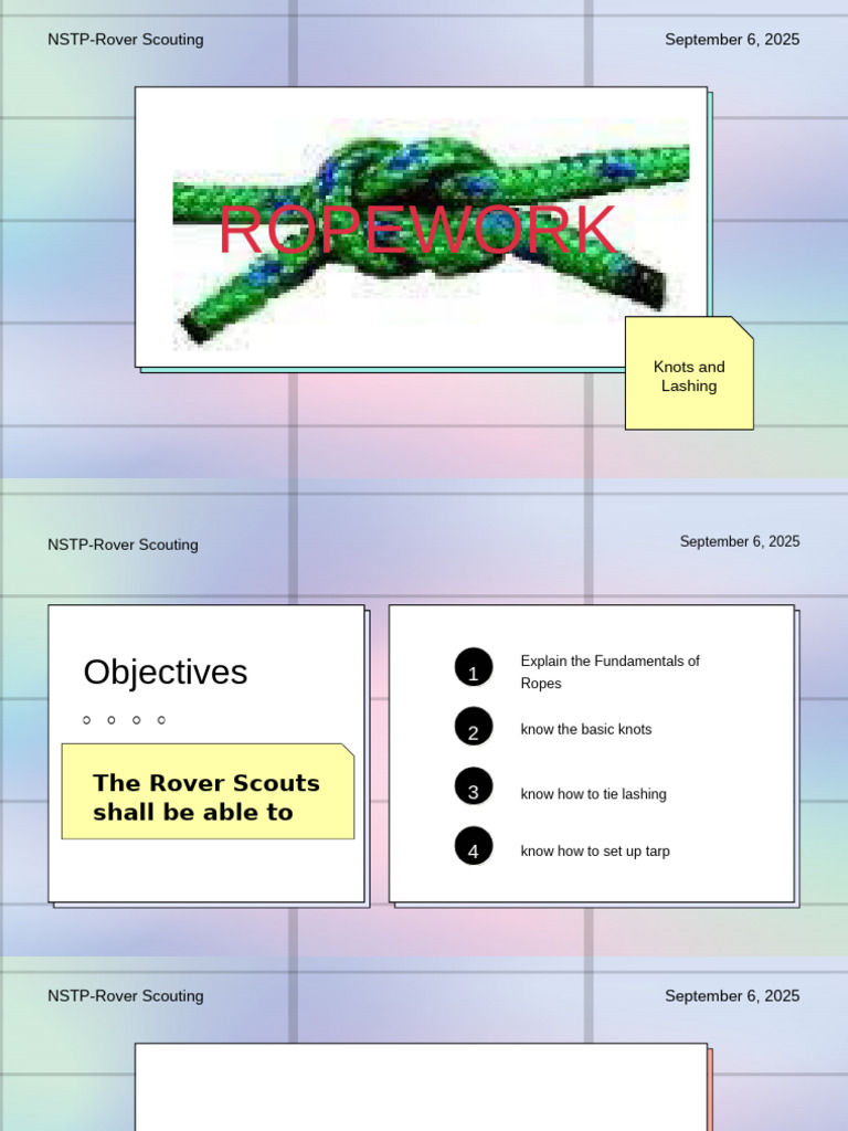 Module 5.1 - ROPEWORK 1 | PDF | Knot | Rope