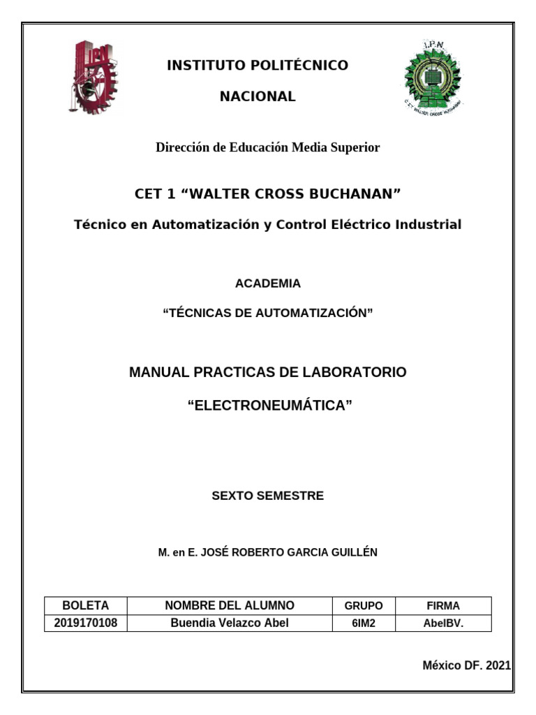 Caratulas ElectroNeumatica 2021 | PDF