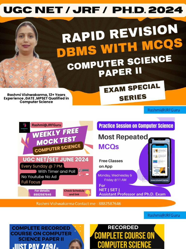 DBMS All Topics Rashmijrfguru | PDF | Database Transaction | Acid