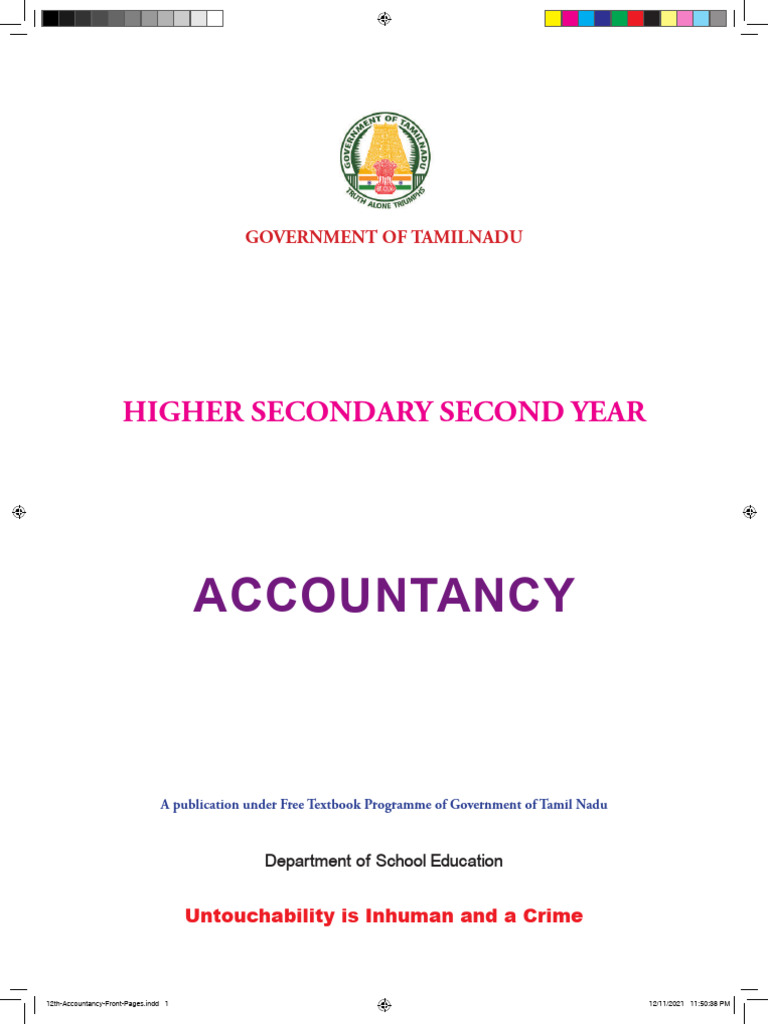 Namma Kalvi 12th Accountancy Textbook English Medium | PDF | Balance Sheet | Debits And Credits