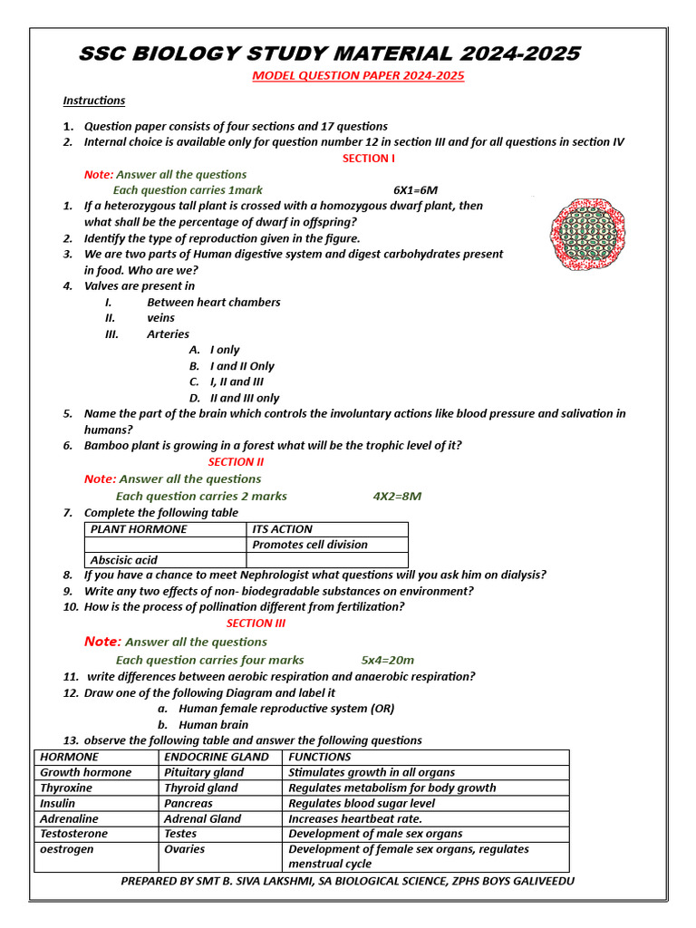 Chaduvu 10 SCI BS STUDY MATERIAL by Siva Lakshmi Madam Extracted ...